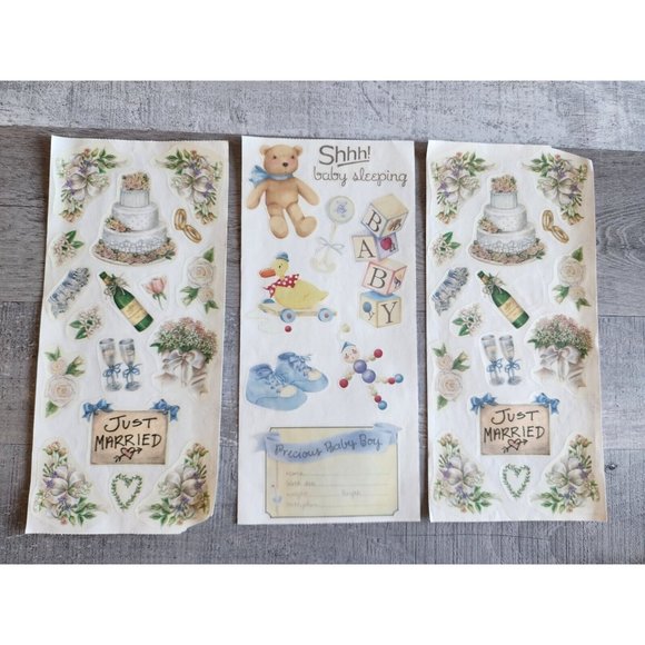 Mambi | Office | Jumbo Sticker Sheets Mami Wedding Vintage Baby Boy Lot ...
